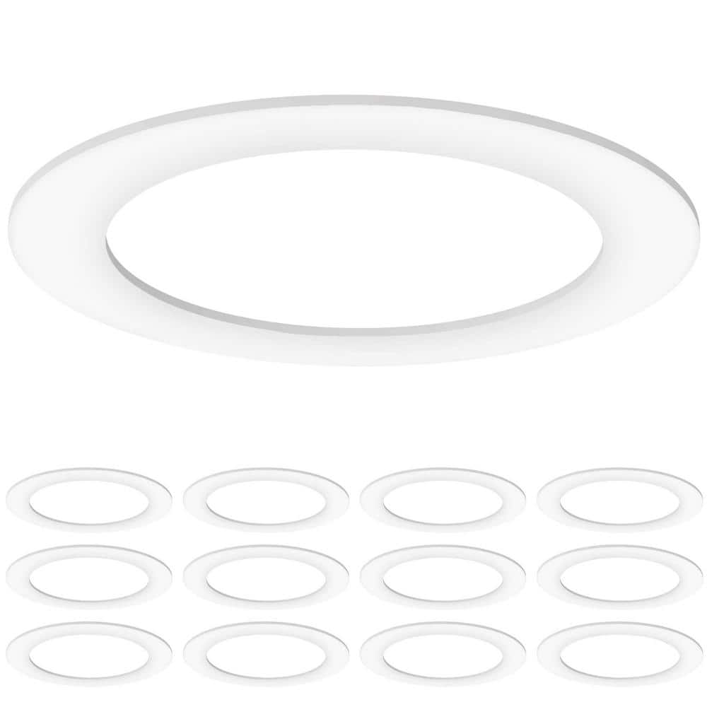 BIBIVIS 5-6 in. White Goof Rings for Recessed Light Fixture Living Room ...