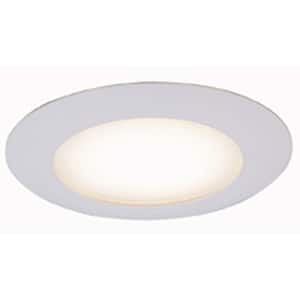 Commercial Electric 6 in. White Recessed Can Light Shower Trim Ring ...