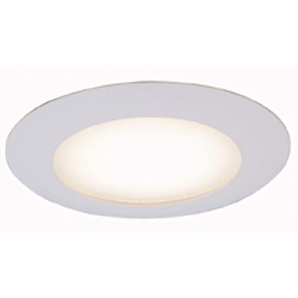 Commercial Electric 6 in. White Recessed Can Light Shower Trim Ring ...