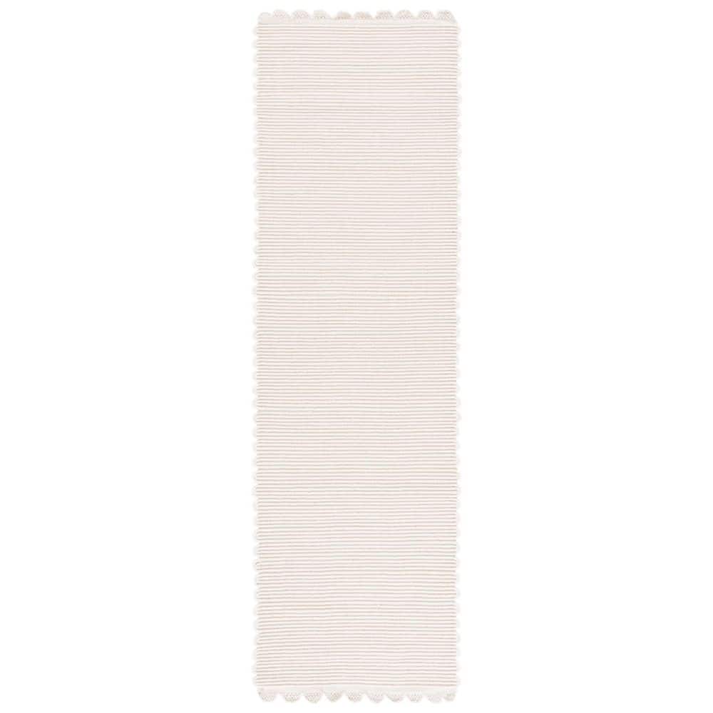 SAFAVIEH Montauk 2 ft. x 8 ft. Ivory Solid Color Runner Rug MTK323A-28 ...