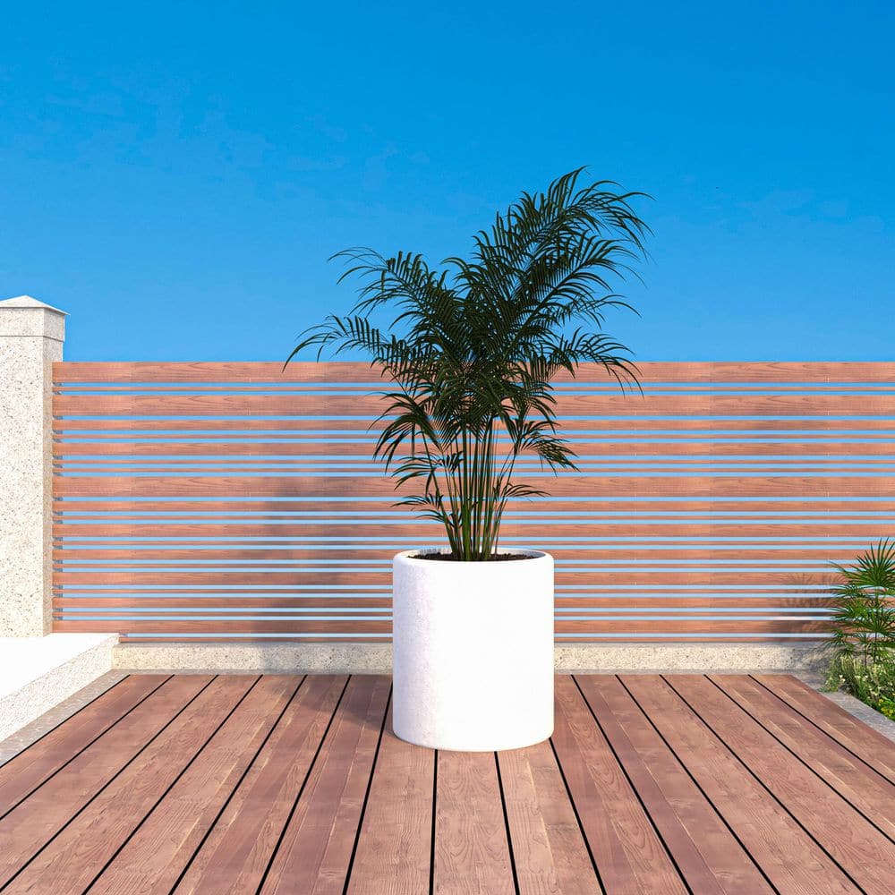 Leisuremod Tundra Fiberstone and MGO Clay Planter, Modern Round Planter ...