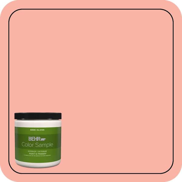 BEHR PREMIUM PLUS 8 oz. #180A-3 Just Blush Semi-Gloss Interior/Exterior ...