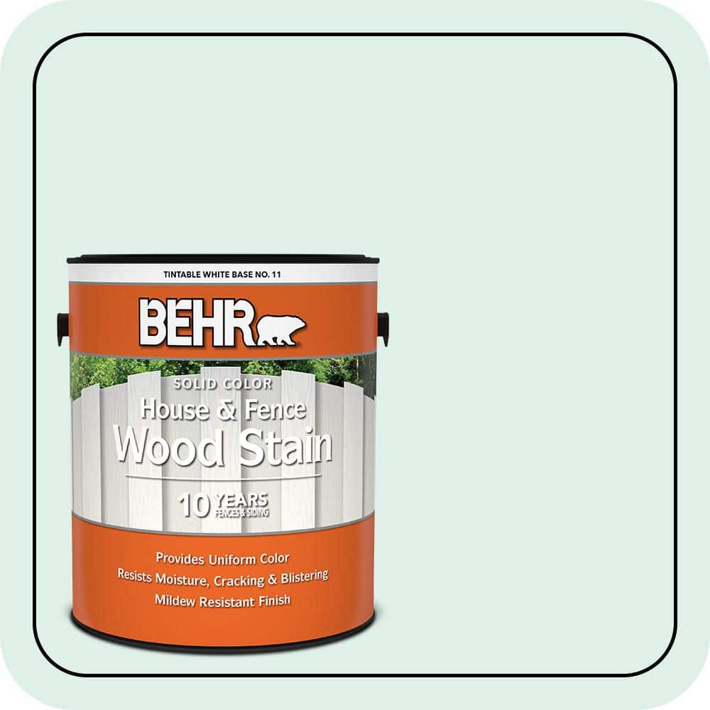 BEHR 1 gal. #490C-1 Ice Cube Solid Color House and Fence Exterior Wood ...