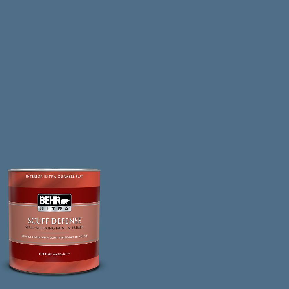 BEHR ULTRA 1 qt. #S500-6 Shipyard Extra Durable Flat Interior Paint ...