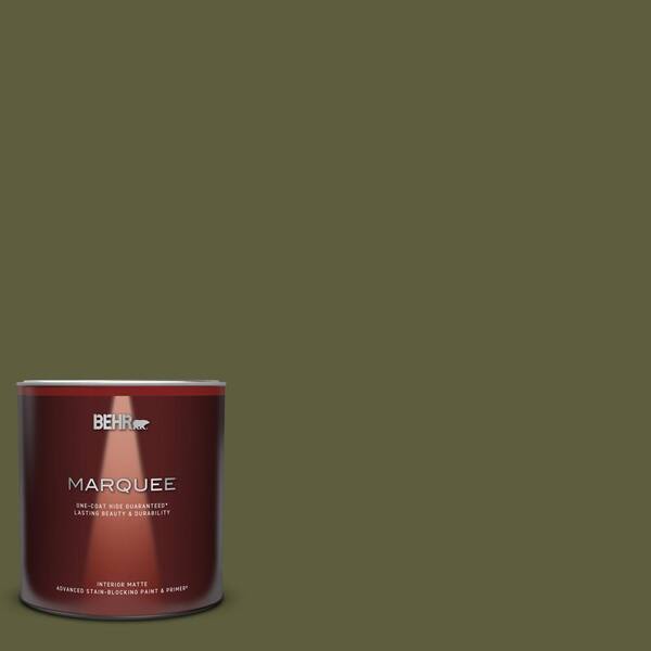 BEHR MARQUEE 1 qt. #PPU9-25 Eastern Bamboo Matte Interior Paint ...