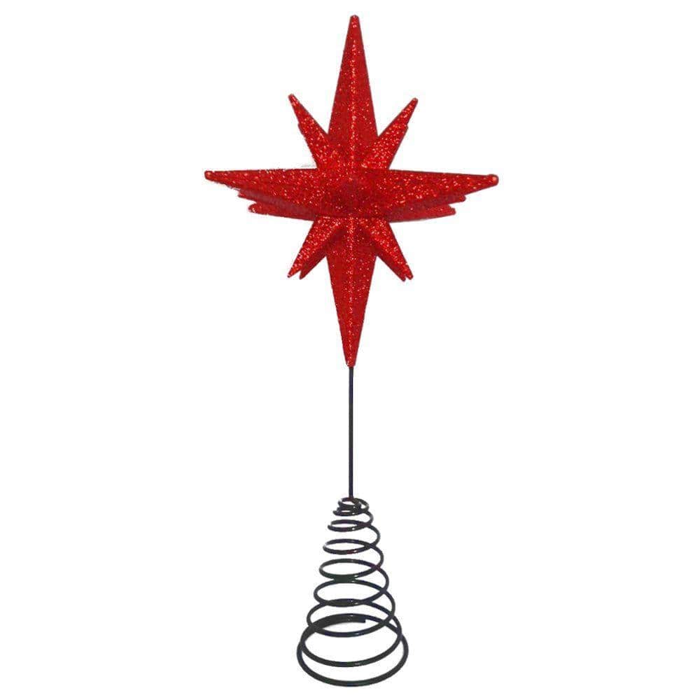 Home Accents Holiday 15 in. Red Starburst Tree Topper HE825TT - The ...