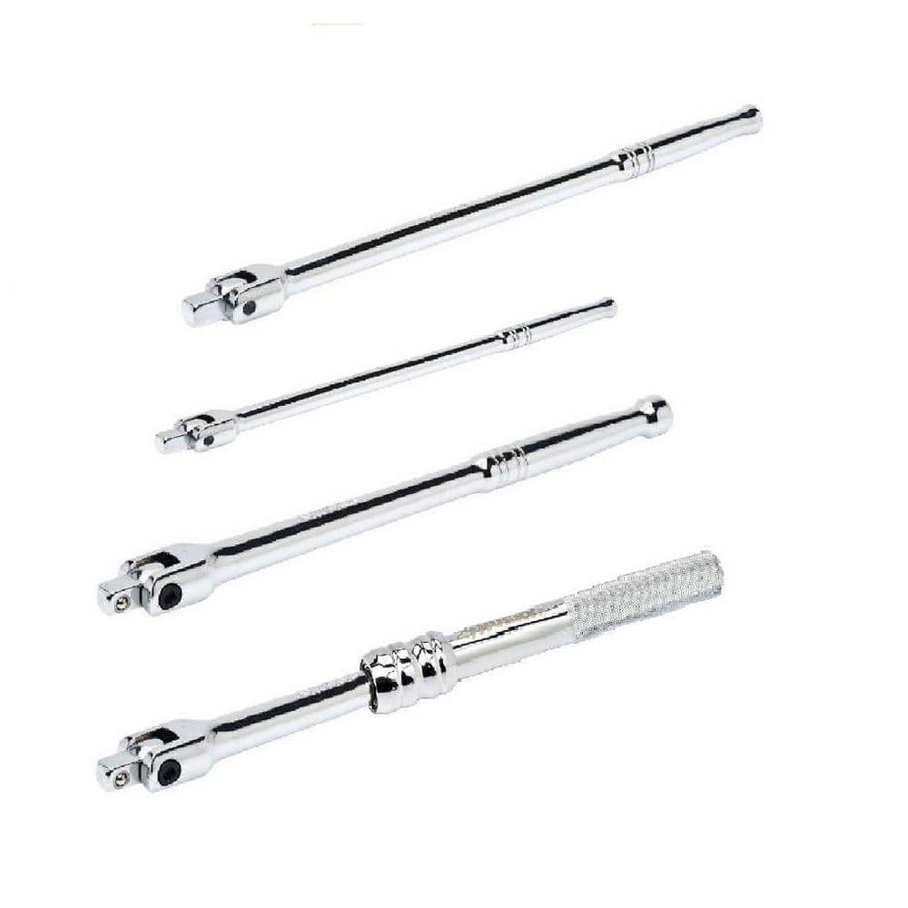 Husky 3/8 in. and 1/2 in. Drive Breaker Bar Set (4-Piece) H3812BBCOMBO ...