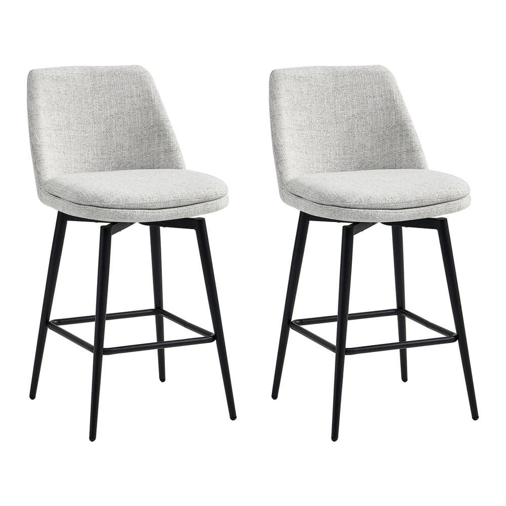Spruce & Spring Cecily 27 in. Mixed White High Back Metal Swivel ...