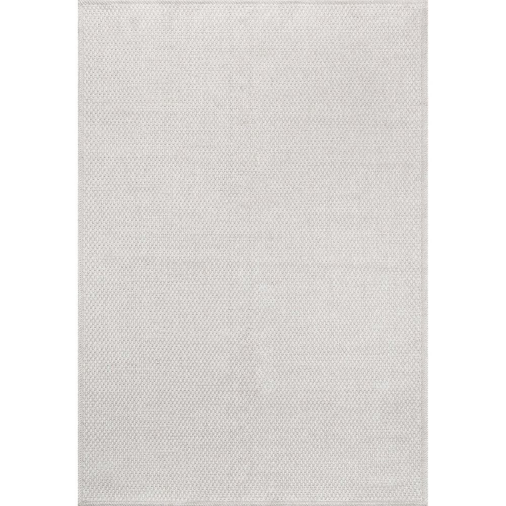 Beverly Rug Terra Fiber Easy Jute Bone 8 ft. x 10 ft. Solid Indoor ...