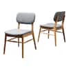Noble House Colette Grey Fabric Upholstered Dining Chair (Set of 2 ...