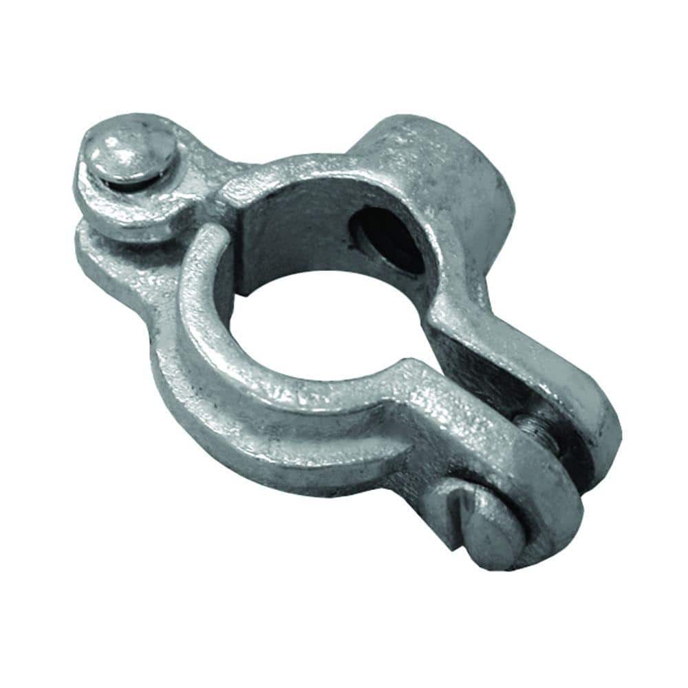 JONES STEPHENS 2 in. Zinc Plated Hinged Split Ring for 3/8 in. Rod (For ...