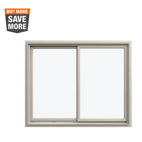 JELD-WEN 59.3125 in. x 47.5625 in. W-5500 Left-Hand Sliding Wood Clad ...