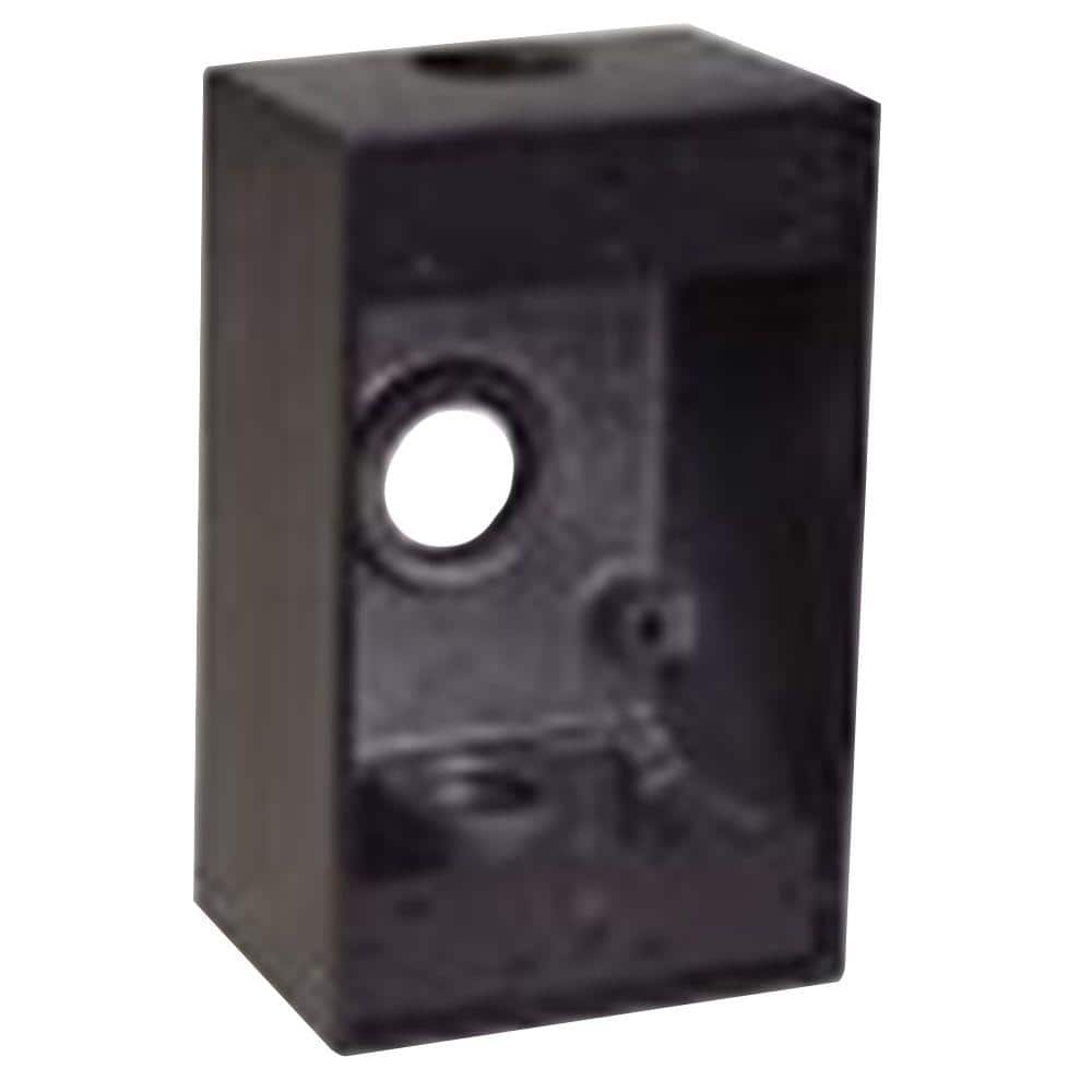 Red Dot 1-Gang Rectangular Weatherproof Box with 3 1/2 in. Holes ...