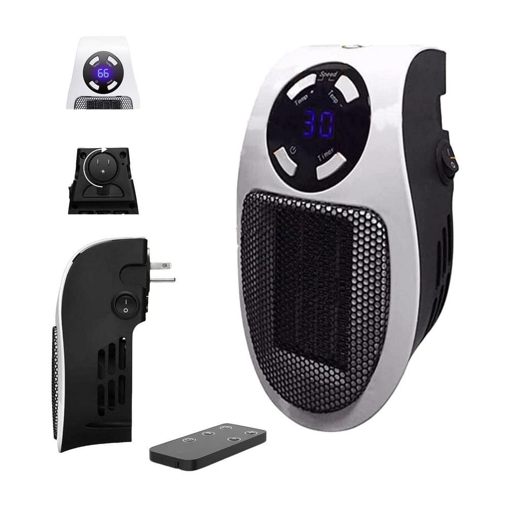 Aoibox 450W Mini Space Heater with Remote Control, LED Display, Timer ...