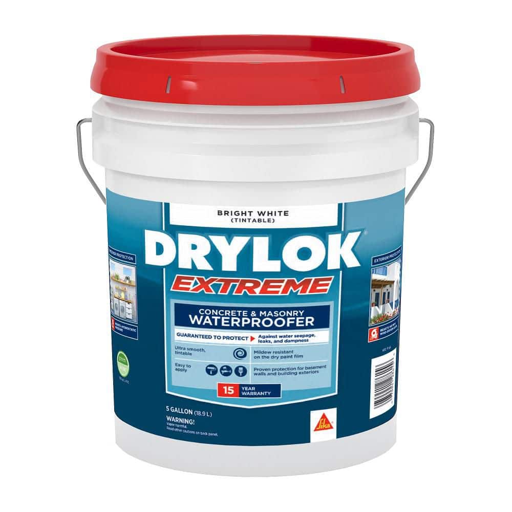 DRYLOK Extreme 5 Gal. Bright White Flat Latex Interior/Exterior ...