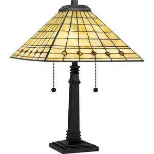 Home Decorators Collection Scoresby 22.25 in. 2-Light Matte Black Table ...