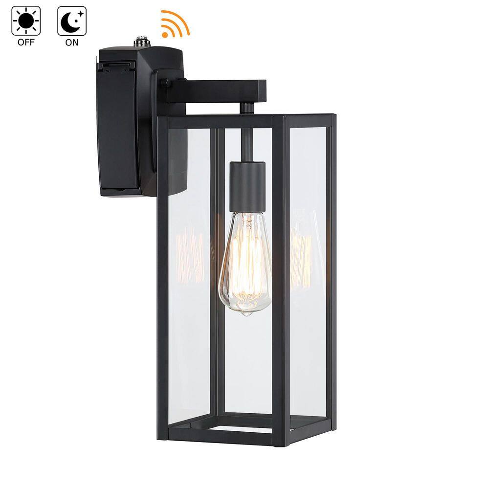 Hukoro Martin 1-Light 17-in Matte Black Outdoor Wall Lantern Sconce ...