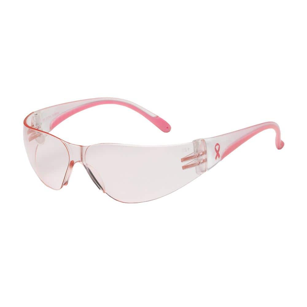 Eva Women's Clear/Pink Anti-Scratch Coating Petite Rimless Safety ...