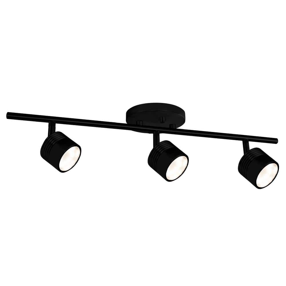 KUZCO Lyra 22 in. 1 Light 17-Watt Black Integrated LED Track Light ...