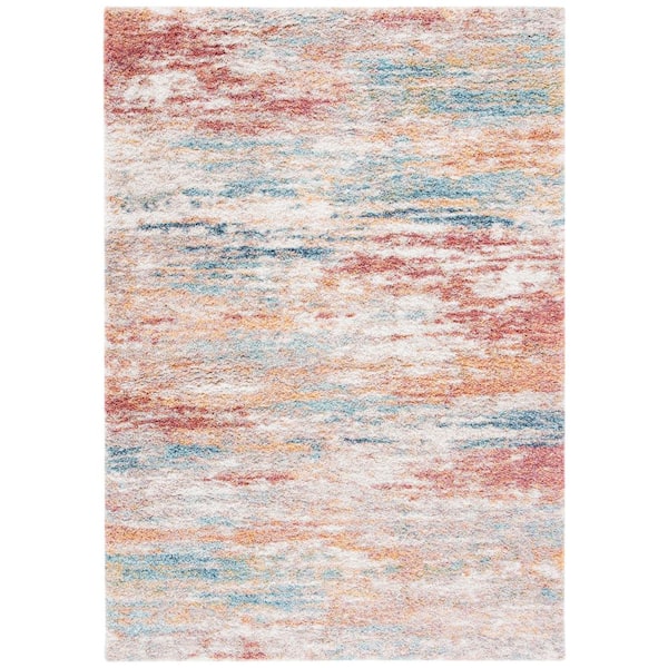 SAFAVIEH Calista 9 ft. x 12 ft. Beige/Aqua Abstract Multicolor Area Rug ...
