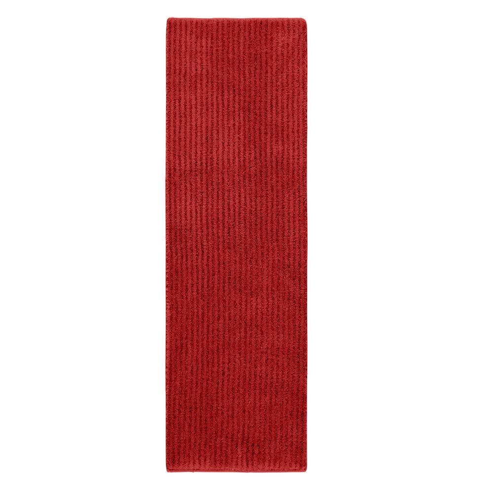 Garland Rug Sheridan Chili Pepper Red 22 in. x 60 in. Washable Bathroom ...