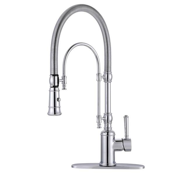 ARCORA Stand Single Handle Pull Out Sprayer Kitchen Faucet Deck Plate ...