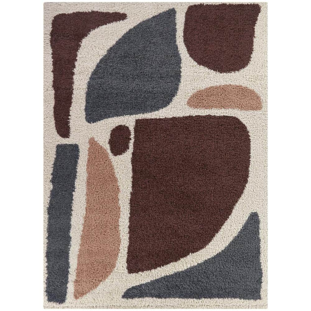 BALTA Cesare Burgundy 5 ft. x 7 ft. Abstract Area Rug 3115448 - The ...