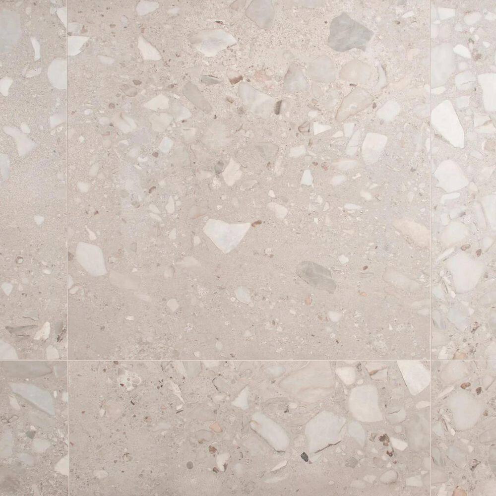 Ivy Hill Tile Sarto Grande Warm Gray 35 in. x 35 in. Terrazzo Look Semi ...