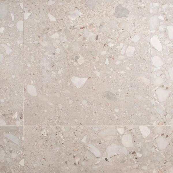 Ivy Hill Tile Sarto Grande Warm Gray 35 in. x 35 in. Terrazzo Look Semi ...