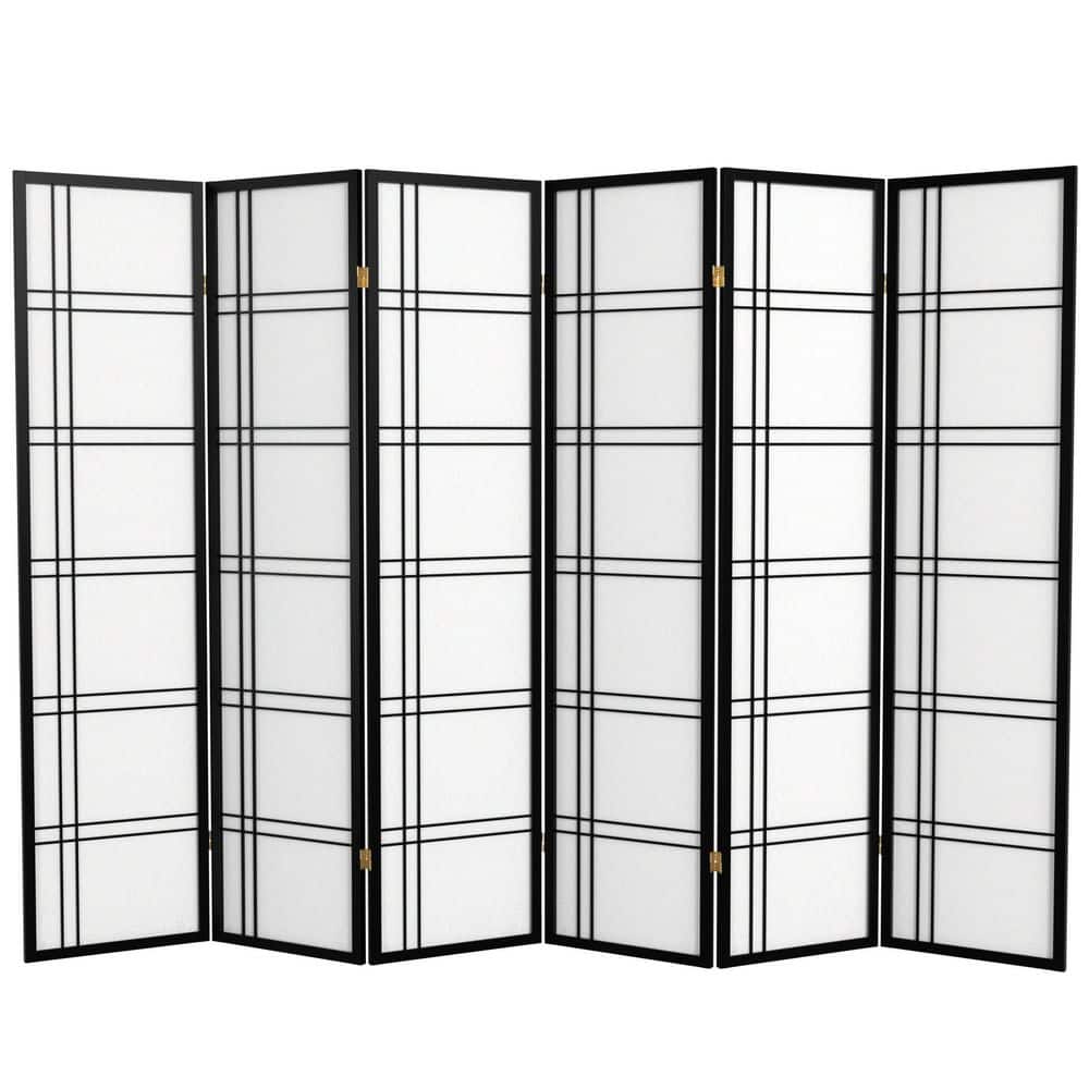 RED LANTERN 6 ft. Black 6-Panel Room Divider CDBLX-6P-BLK - The Home Depot