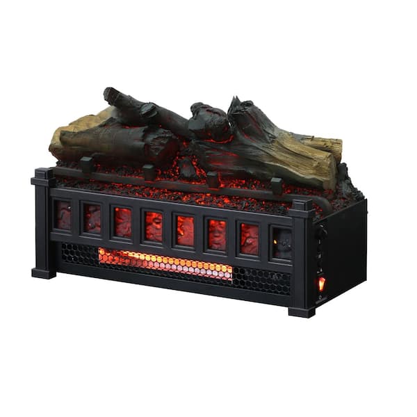 StyleWell Barkridge 20.5 in. Infrared Electric Fireplace Log Set Heater ...