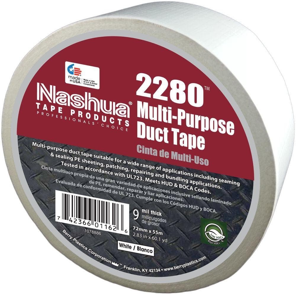 Nashua Tape 2.83 in. x 60.1 yds. 2280 Multi-Purpose Duct Tape in White ...
