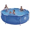 AVENLI 10 ft. Round 30 in. Deep Metal Frame Pool Above Ground Swimming ...