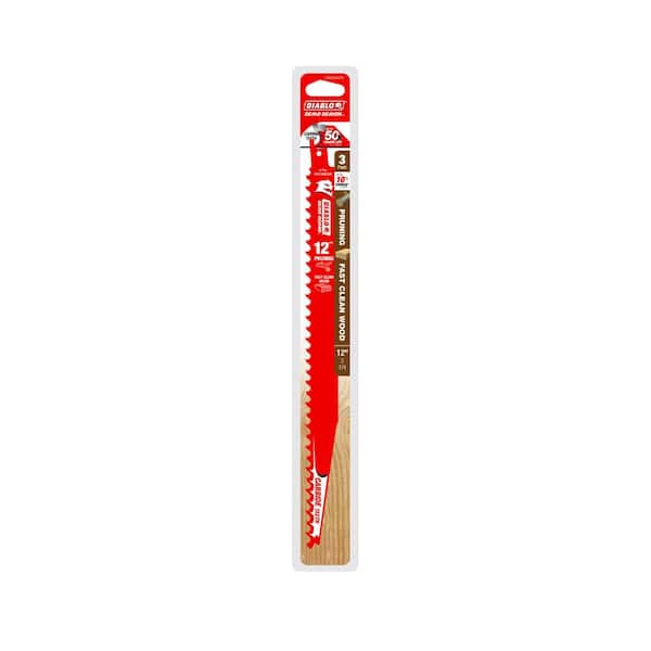 DIABLO 12 in. 3 TPI Demo Demon Carbide Teeth Reciprocating Saw Blades for Pruning and Clean Wood DS1203CP3 The Home Depot