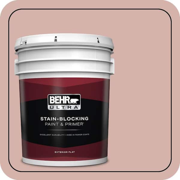 BEHR ULTRA 5 gal. #S170-3 Castilian Pink Flat Exterior Paint & Primer ...