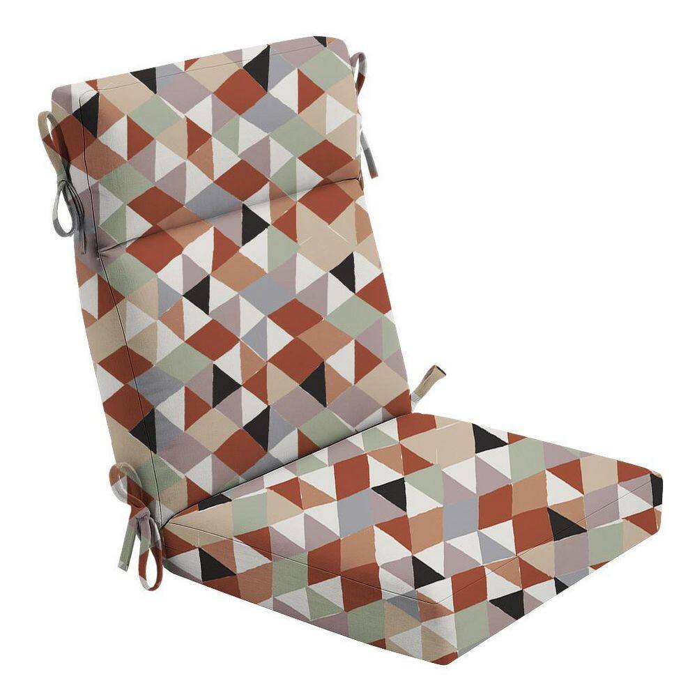 Hampton Bay 20 in x 24 in. Outdoor High Back Dining Chair Cushion in ...
