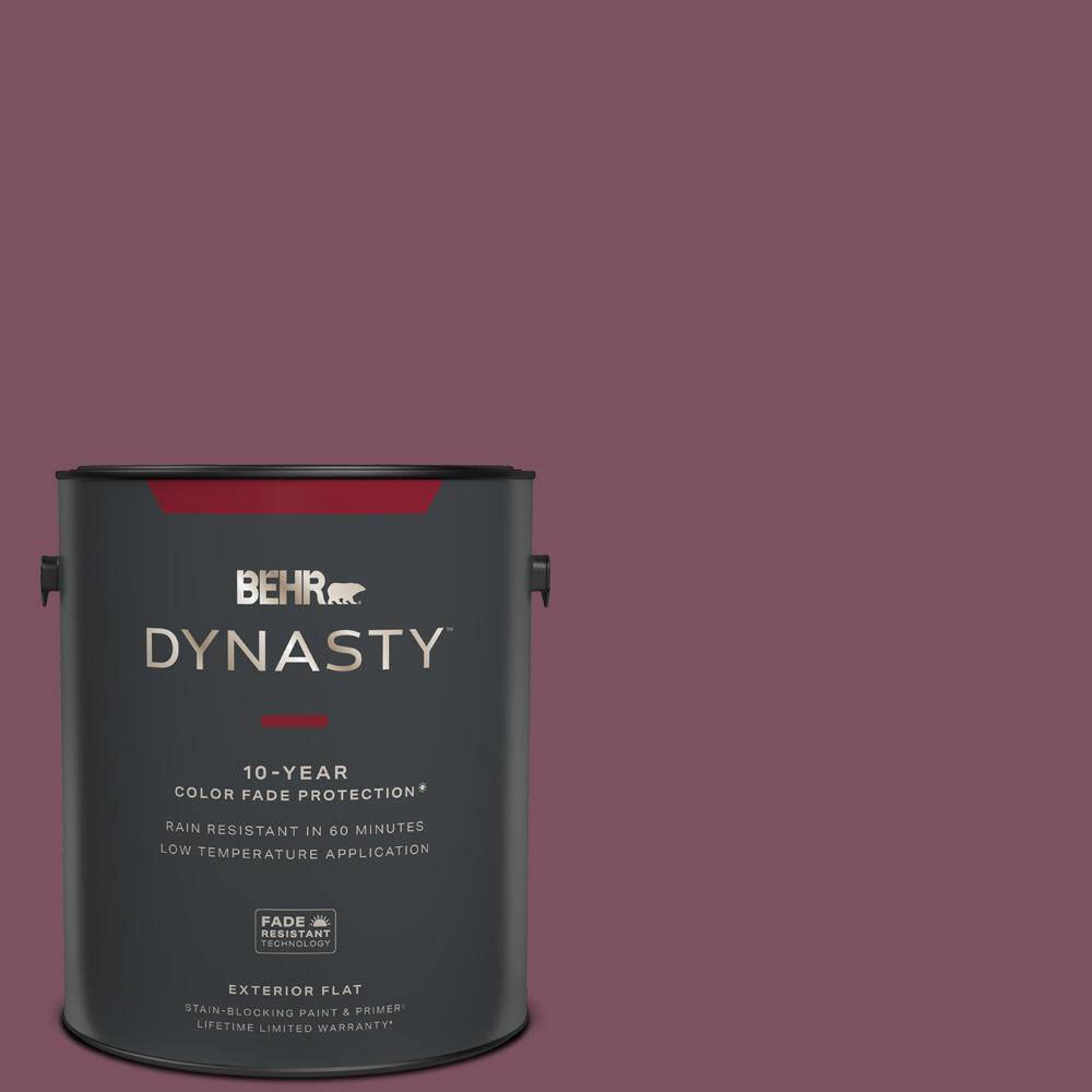BEHR DYNASTY 1 gal. #PPU1-19 Classic Berry Flat Exterior Stain-Blocking ...