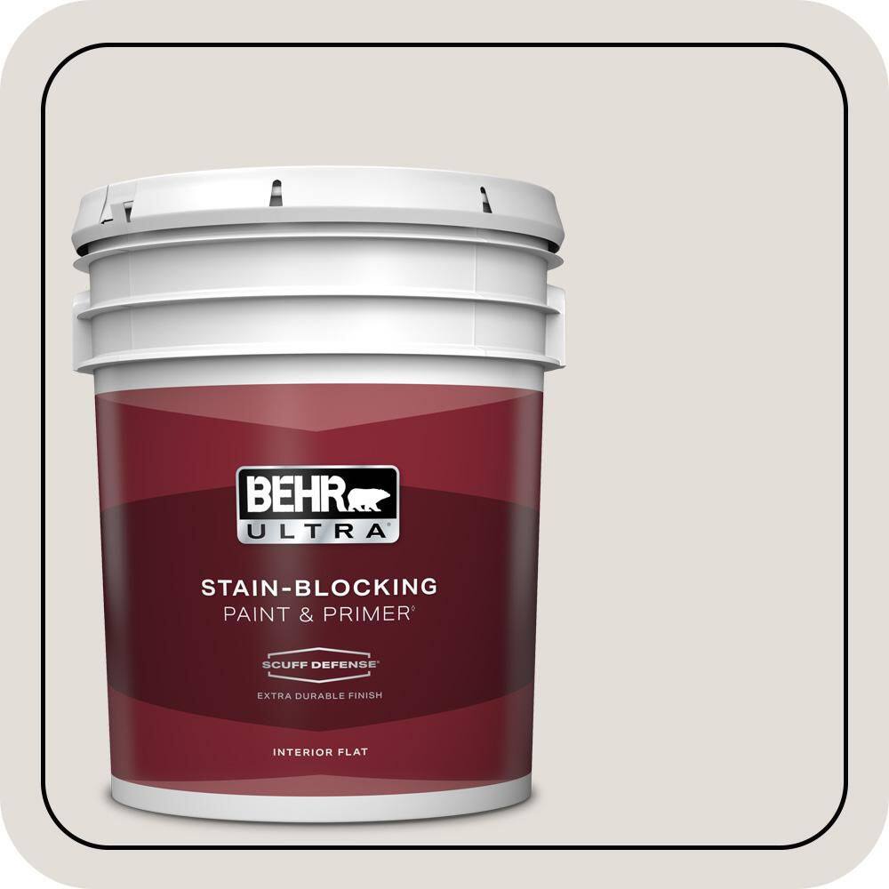 BEHR ULTRA 5 gal. #BWC-21 Poetic Light Extra Durable Flat Interior ...