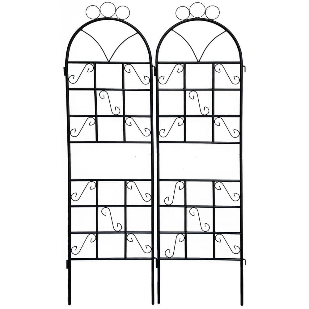 Boosicavelly 72 in. L x 19.6 in. W x 0.6 in. H Black Metal Garden ...