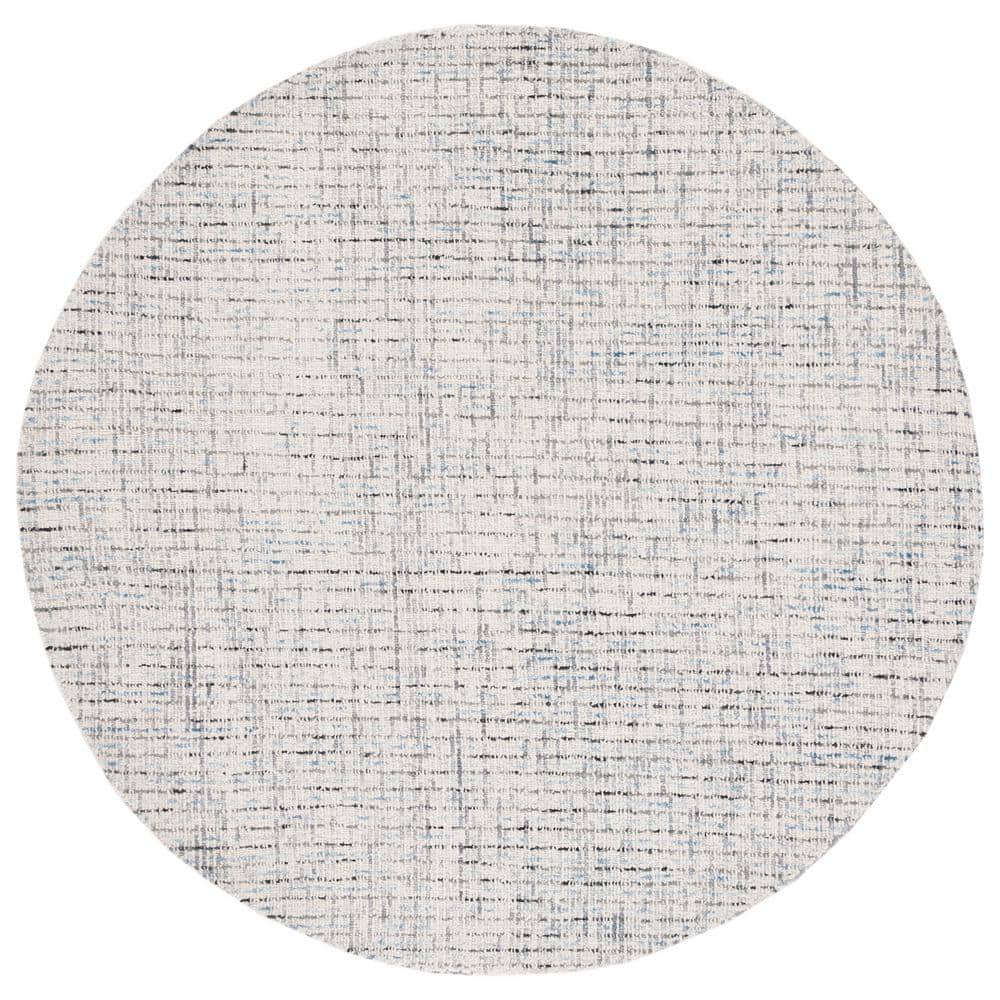 SAFAVIEH Abstract Gray/Ivory 6 ft. x 6 ft. Speckled Round Area Rug ...