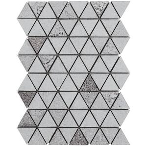 Ivy Hill Tile Williamsburg Green 5 in. x 0.39 in. Triangle Glossy Lava ...
