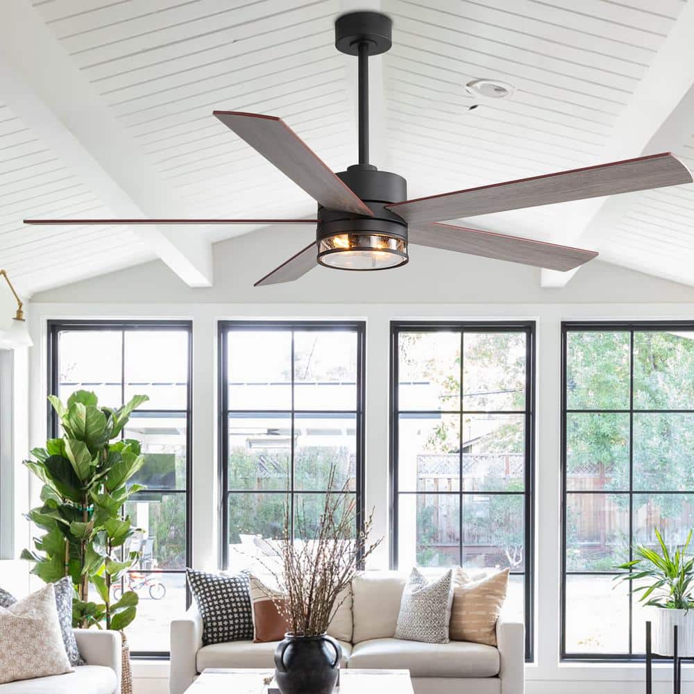 Sky Hog 65 in. Indoor Matte Black Ceiling Fan with Remote and Light ...