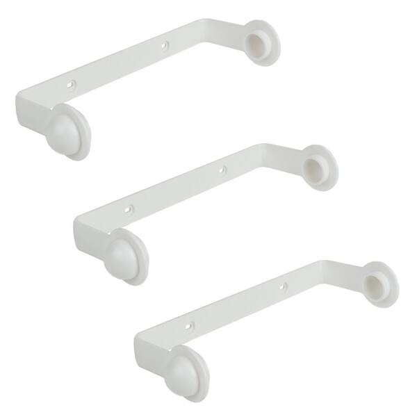 Home Basics 3-Pack Wall Mounted Plastic Paper Towel Holder in White ...