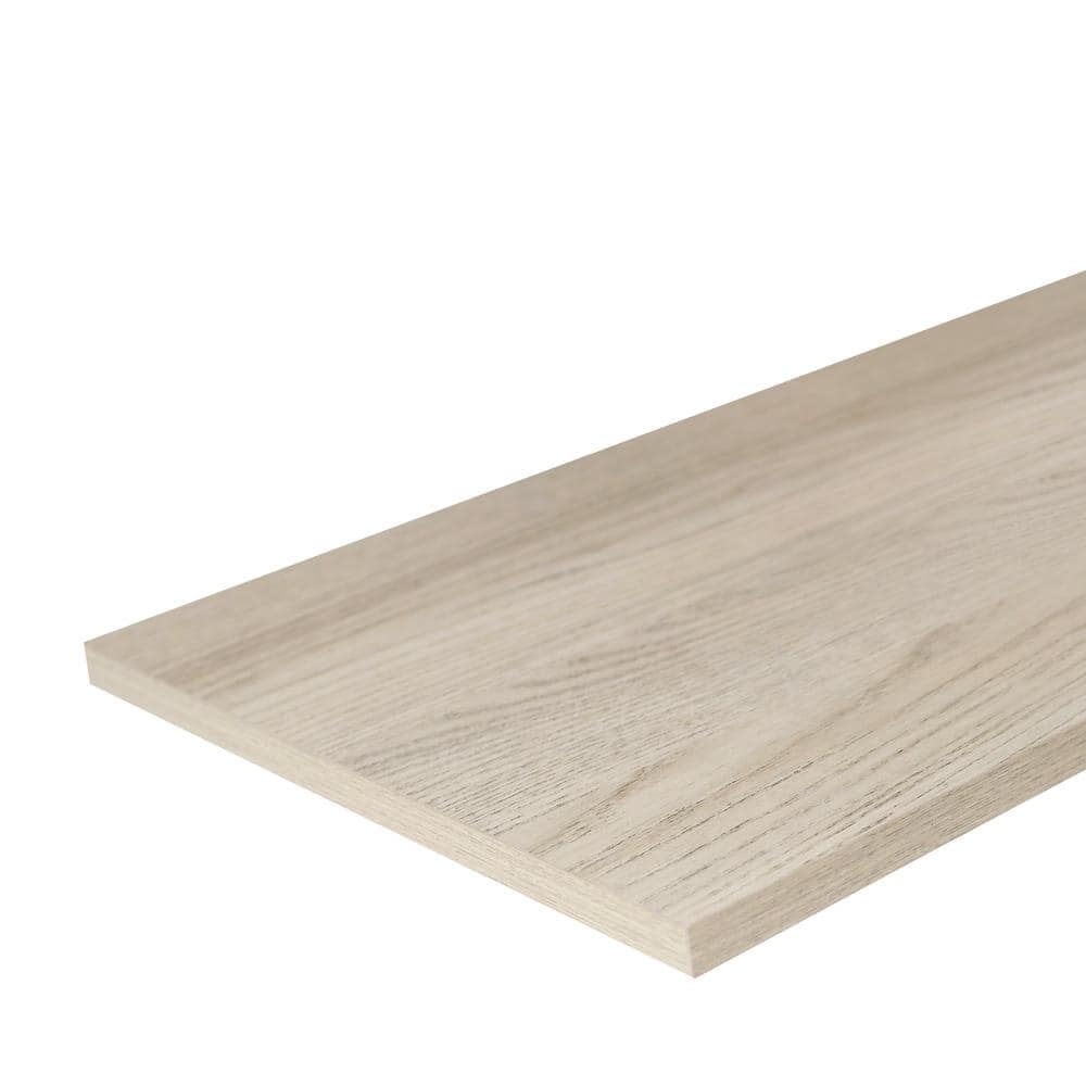 Everbilt 72 in. W x 12 in. D Organic Ash Laminate Solid Wall Shelf DS ...