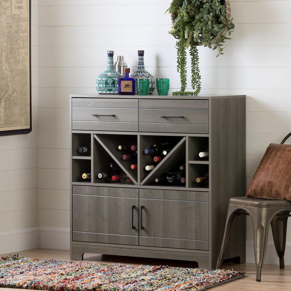 South Shore Vietti Gray Maple Buffet 11030 - The Home Depot