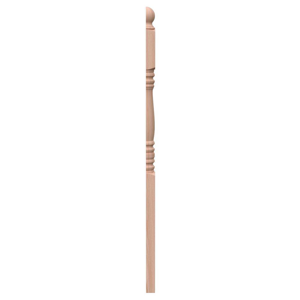 EVERMARK Stair Parts 3500 48 in. x 3 in. Unfinished Red Oak Ball Top ...