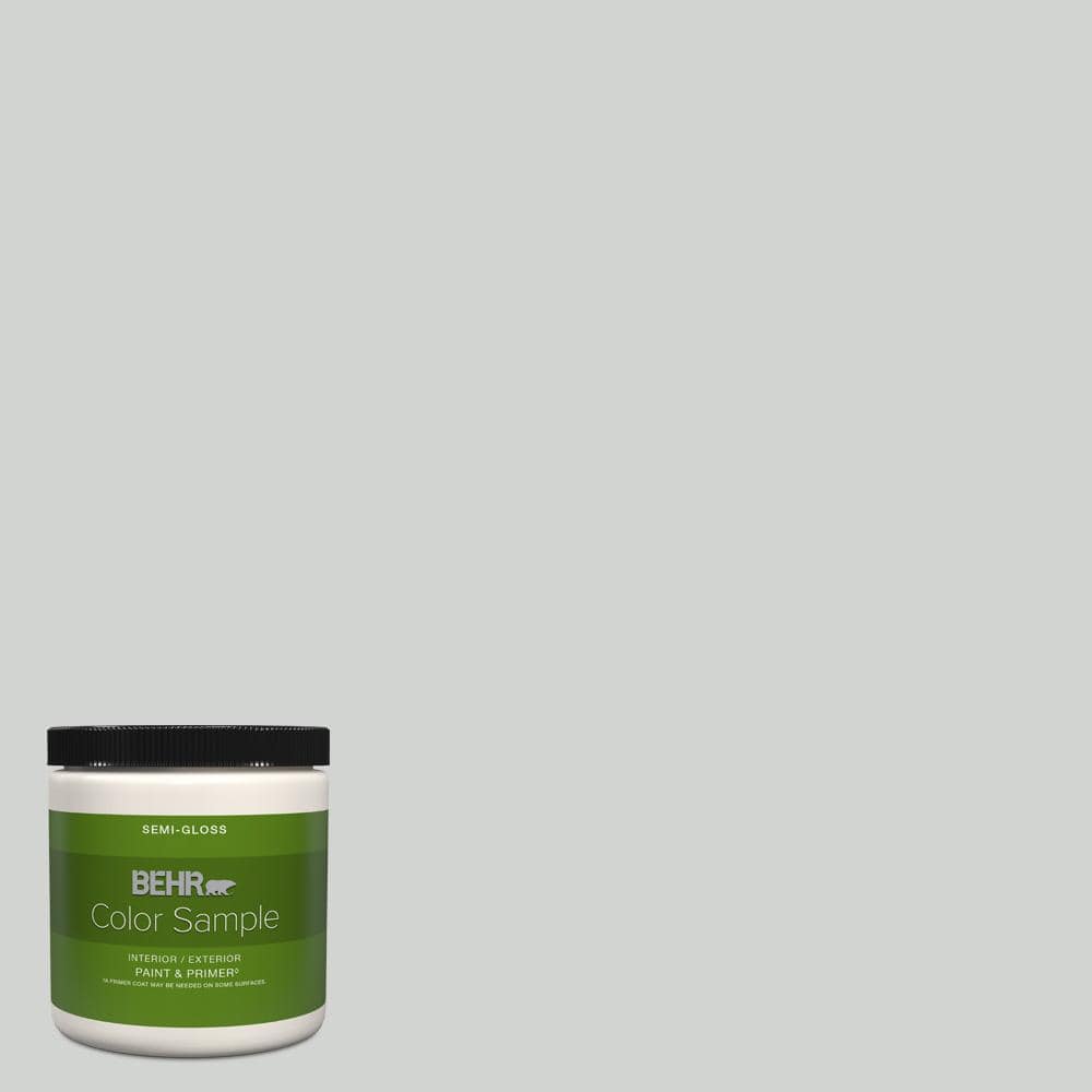 BEHR PREMIUM PLUS 8 oz. #PPU26-11 Platinum Semi-Gloss Interior/Exterior ...