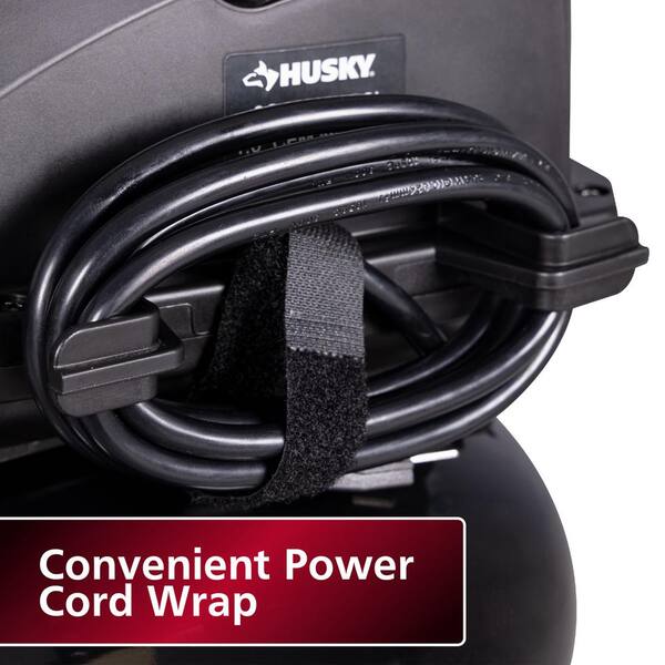 Husky 3 Gal. 120 PSI Portable Electric Oil-Free Light Duty Pancake Air ...