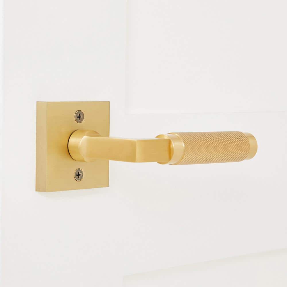 EXPLORE HARDWARE Ibiza Solid Brass Satin Gold Single Dummy Handle Door ...