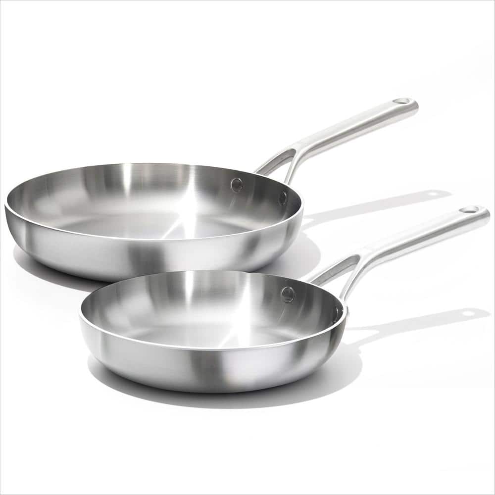OXO 2-Piece Stainless Steel Tri-Ply Mira Series Frying Pan Set CC005890 ...